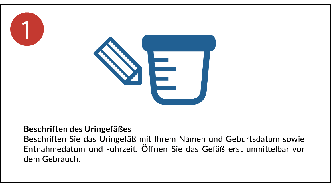 Urinprobe für Drogenscreening